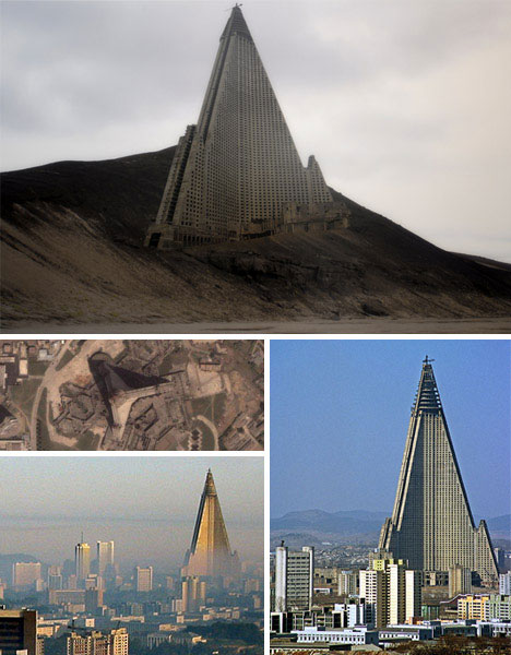 travel and tourism: The Ryugyong Hotel, North Korea