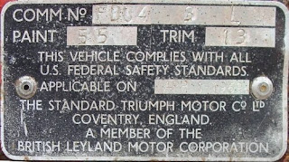 Triumph Spitfire Adventure: Commission Plate