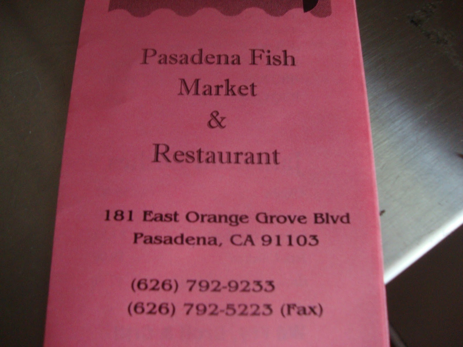 An Immovable Feast: Pasadena Fish Market