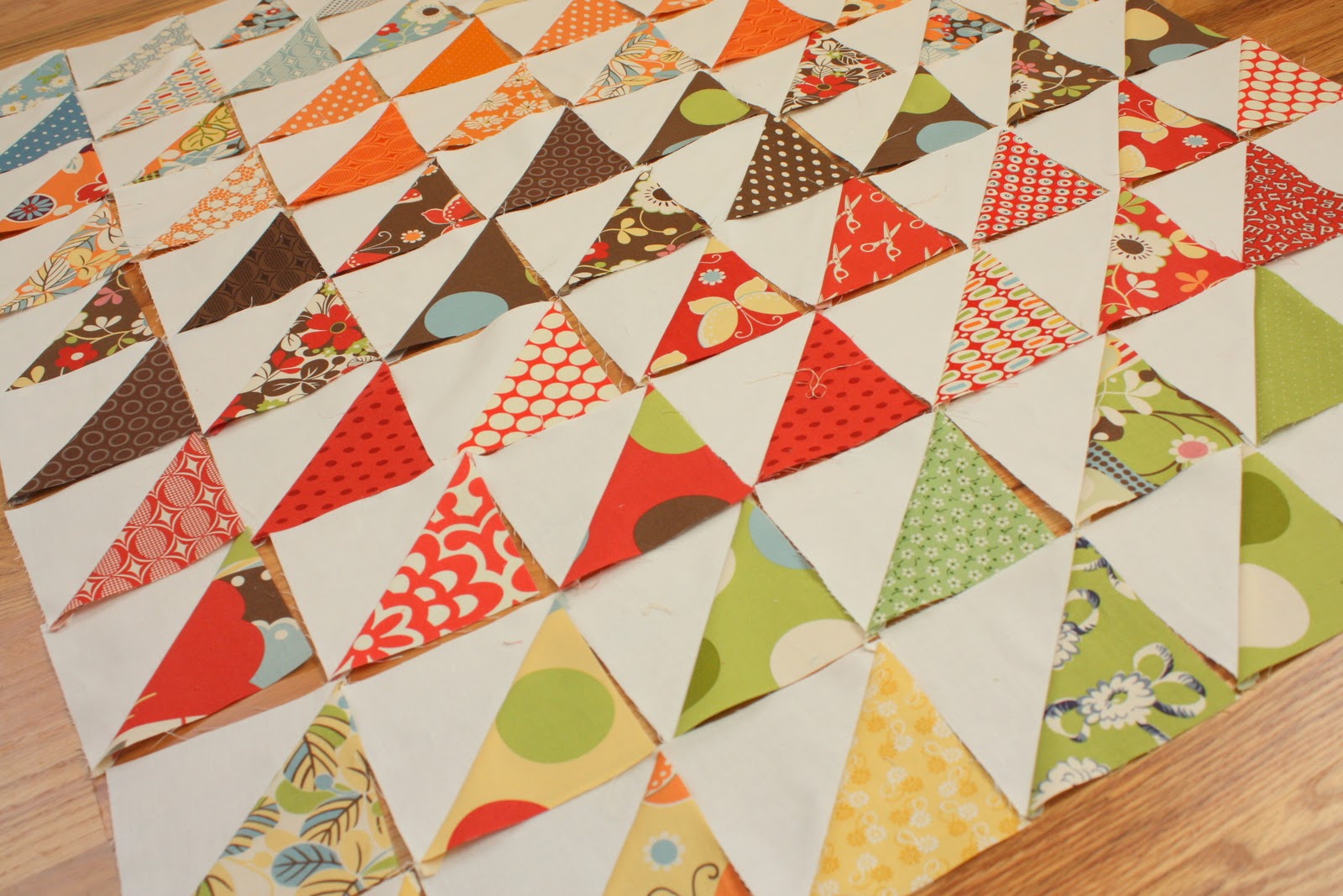 Playing with Half-Square Triangles - Diary of a Quilter - a quilt blog