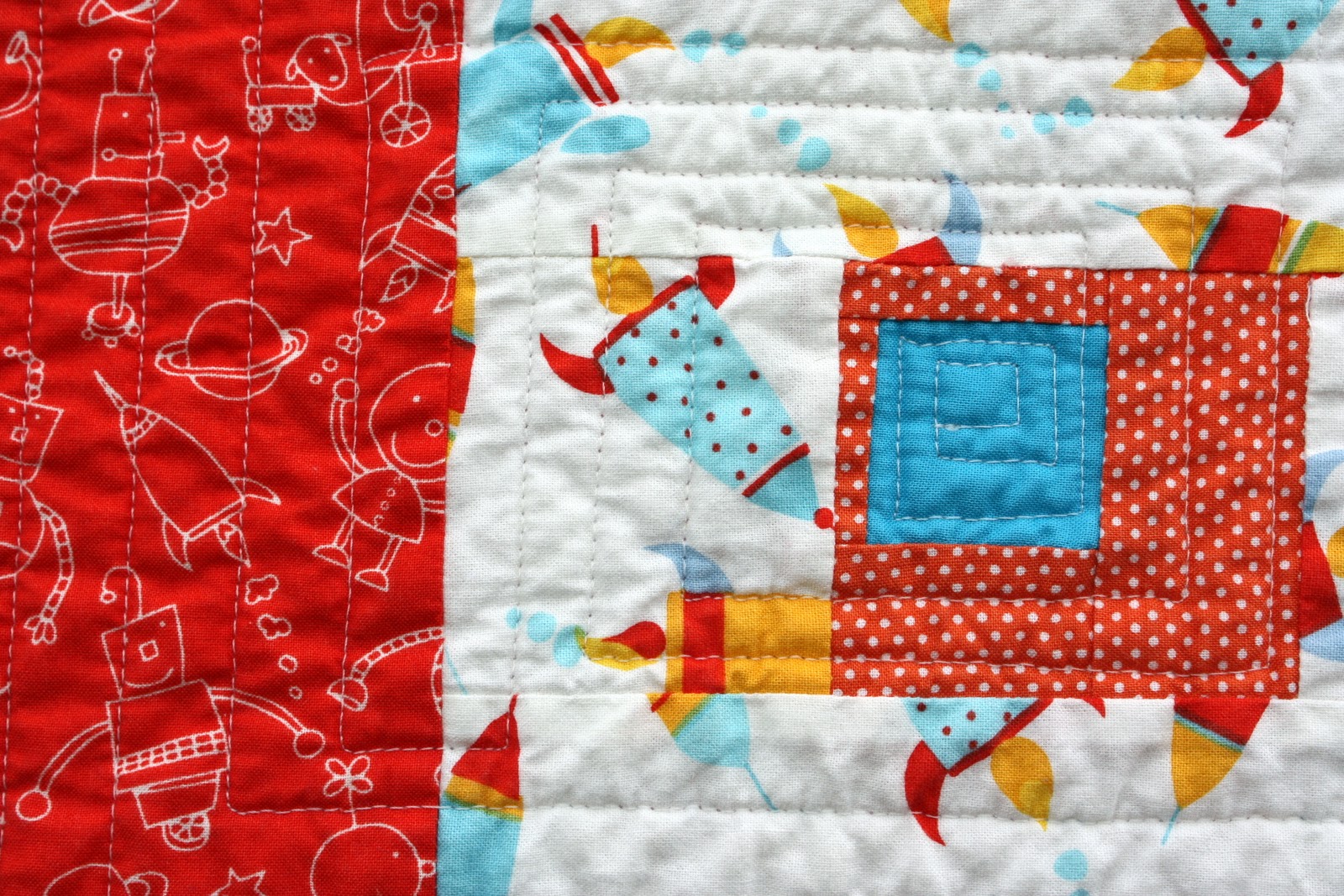 Robot Quilt 2.0 for new nephew #2 - Diary of a Quilter - a quilt blog