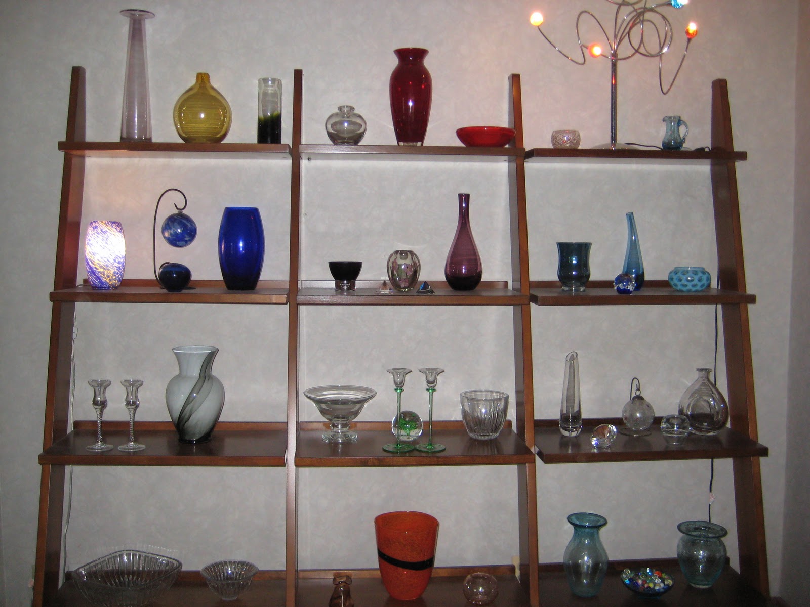 Glass collection, mid-century modern finds