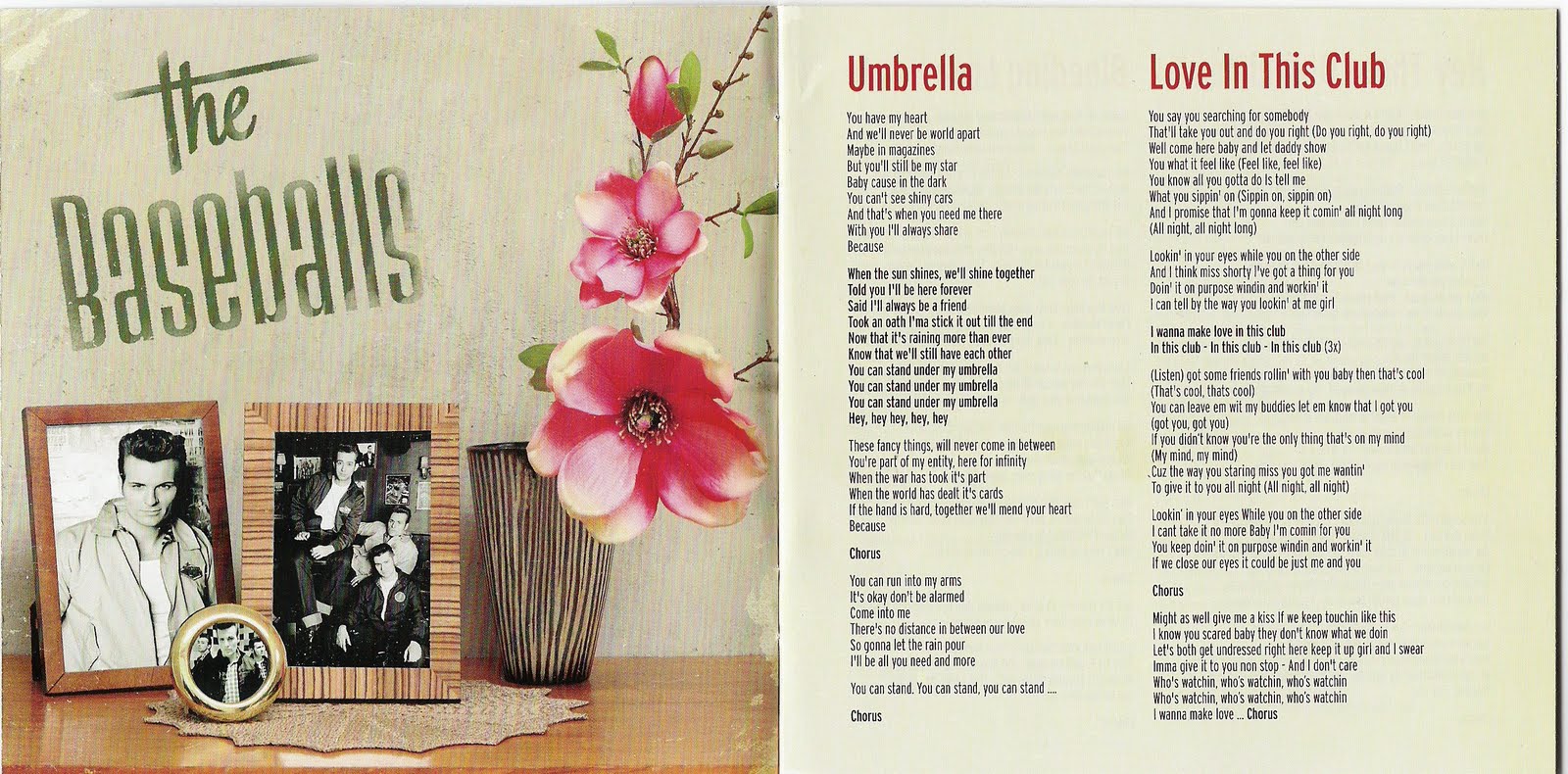 Scans del book del cd strike | The Baseballs Oficial Fanclub In Spain