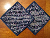 Kathy Whelan Quilts: Quilted Chenille Pot Holders