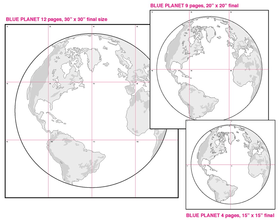 Mini Blue Planet Mural Diagram - Art Projects for Kids