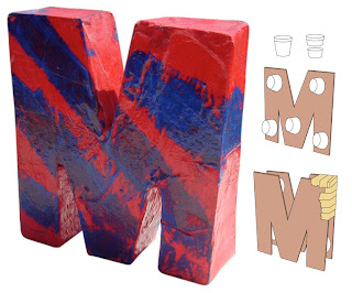 3D Paper Mache Letter - Art Projects for Kids