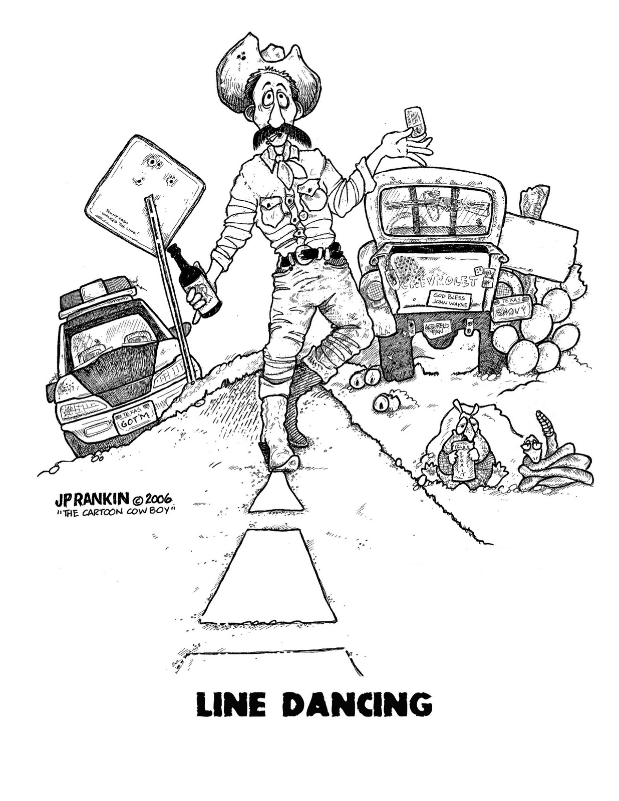 JP RANKIN “The Art of THE CARTOON COWBOY”: LINE DANCING