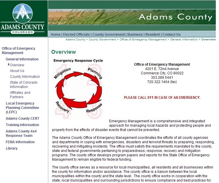 Colorado Emergency Management: Adams County Office of Emergency ...