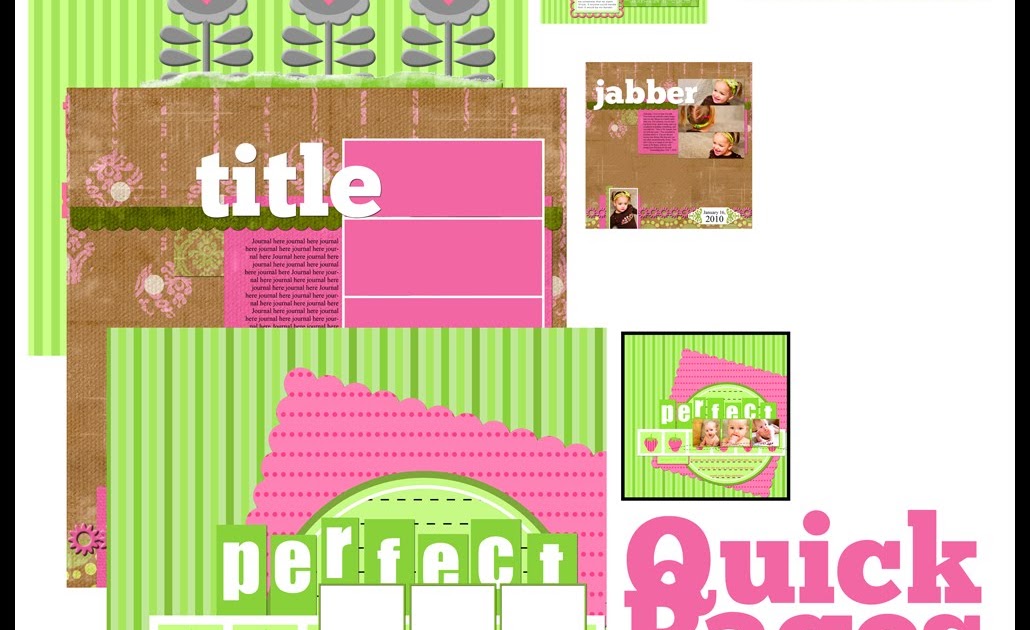 Craftastical!: Quick Pages Set 1 Digital Scrapbooking Freebie