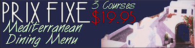 Branmor's American Grill: Mediterranean Prix Fixe Dining Menu!