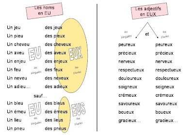 Le Français: Le pluriel des adjectifs en "EUX"