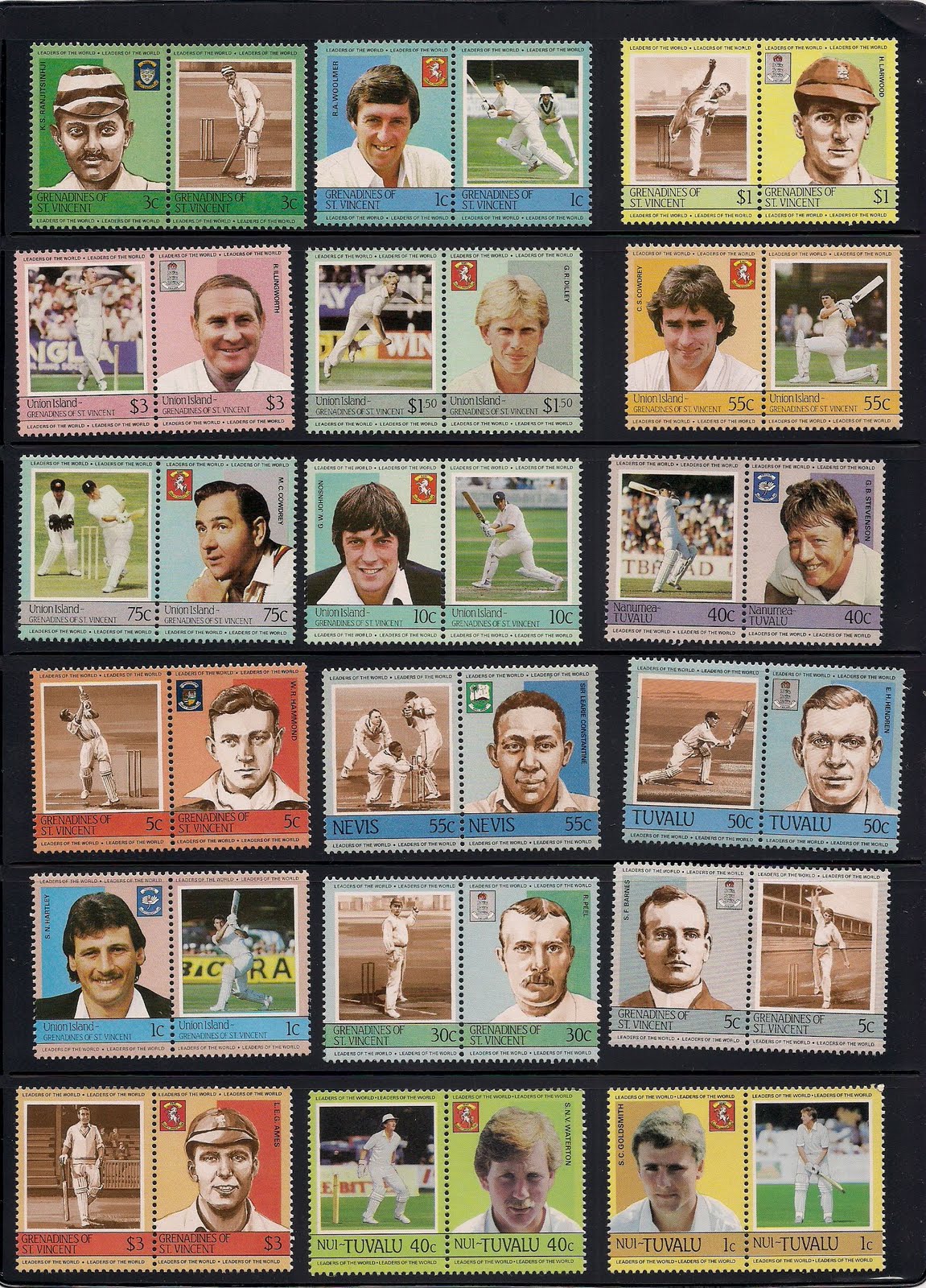 Philately Stamps: STAMP PACKET of Mint Stamps on CRICKET