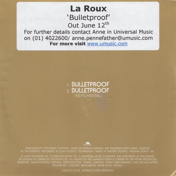 Introuvables: La Roux - Bulletproof (2009) - Promo