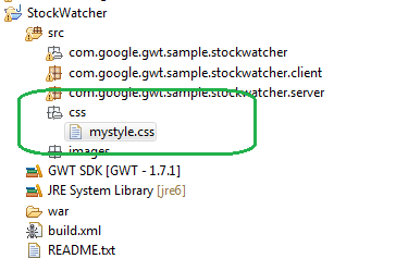 GWT Reference: How to use CSS and Images with GWT