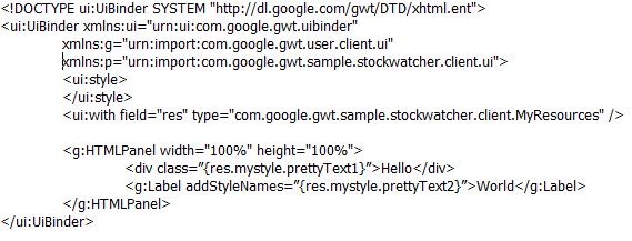 Gwt Reference How To Use Css And Images With Gwt