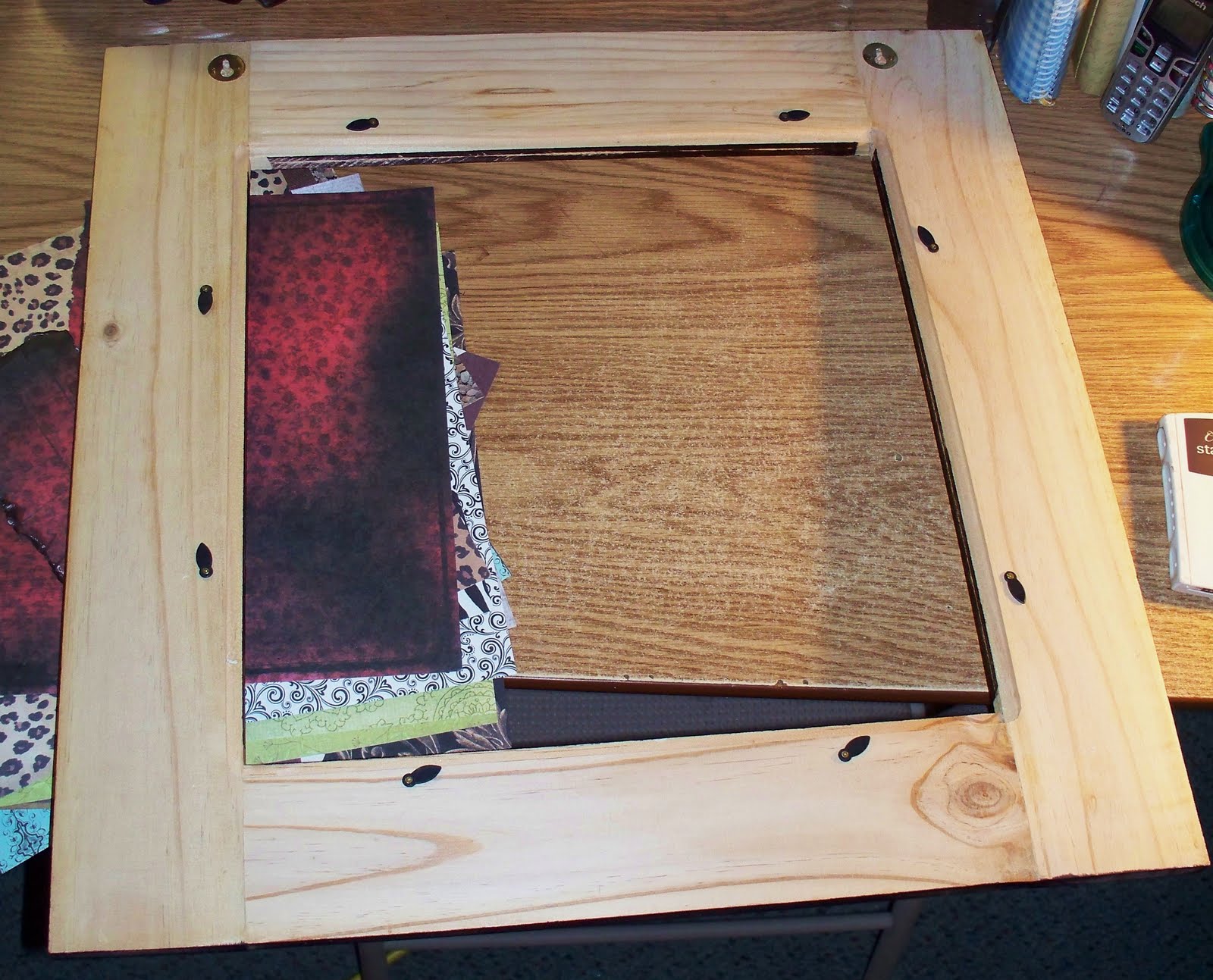 Caffeine Moments...: "Scrapbooked" Magnet Board