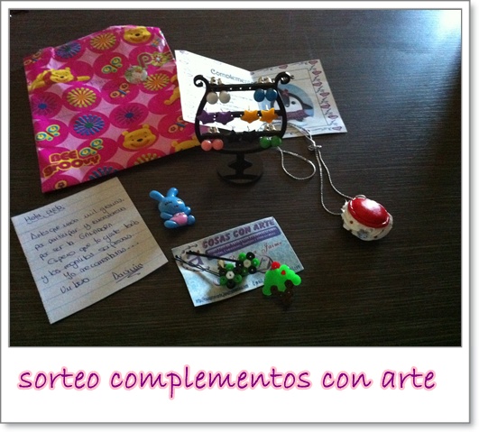 Complementos Con Arte: Ya llego los regalitos del sorteo Casperilla