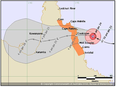 CairnsBlog.net: Cyclone Olga upgraded to Cat 2, to cross near Cooktown
