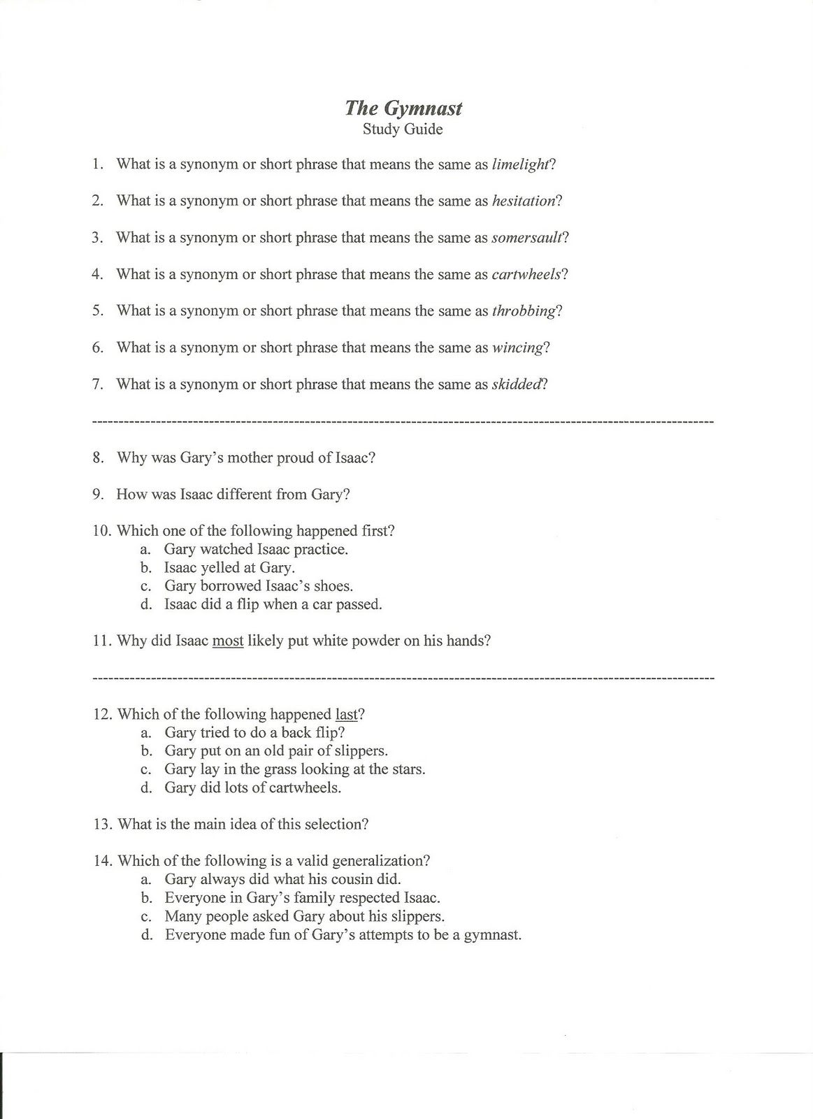 The Wildcat Weekly: Week 17: The Gymnast