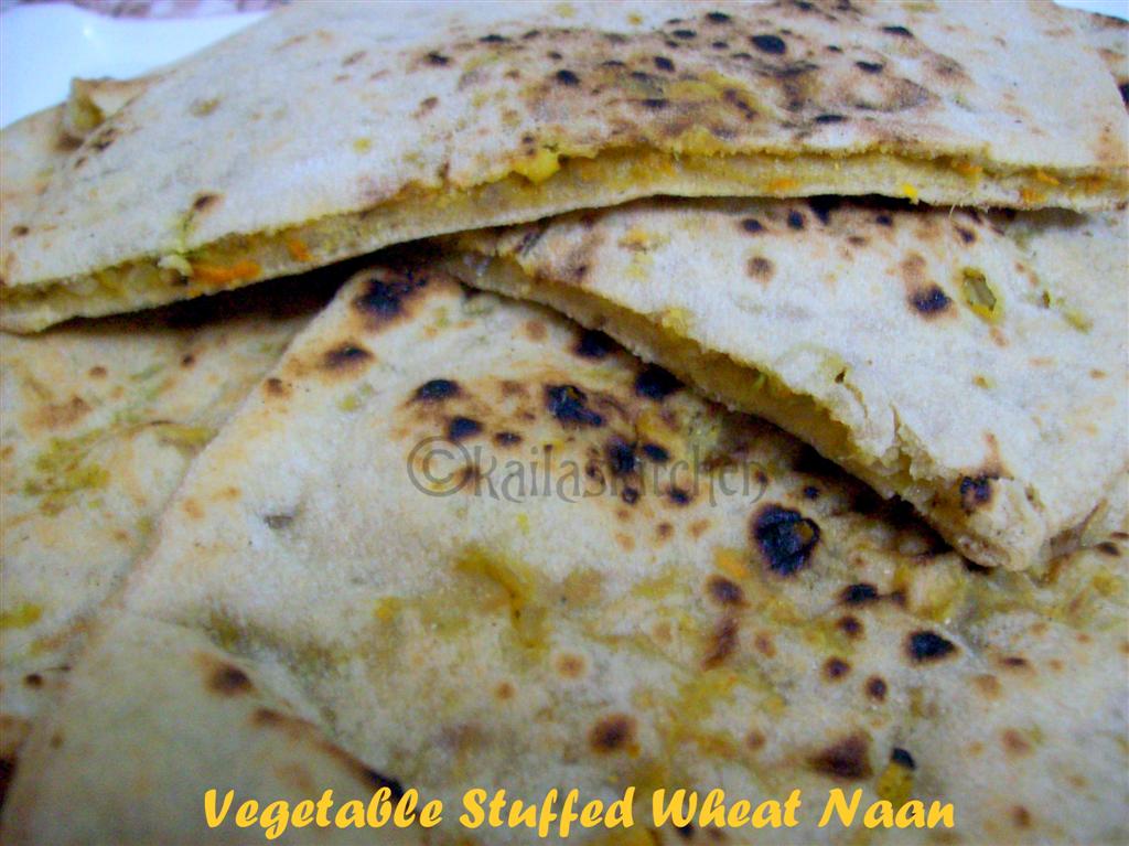 Experiments in Kailas Kitchen: Vegetable Stuffed Wheat Naan