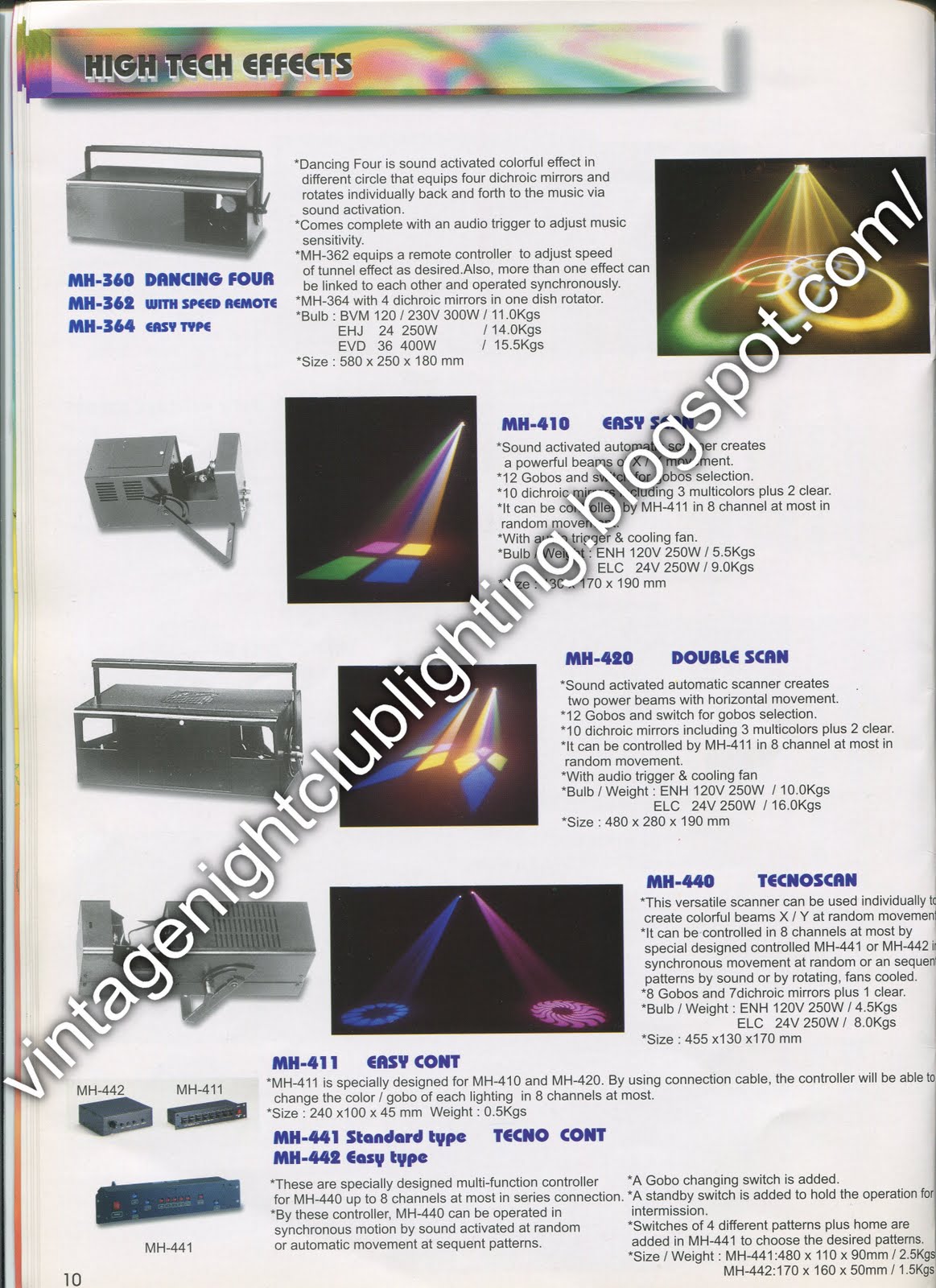 Vintage Night Club Lighting: Acme Lighting Catalogues