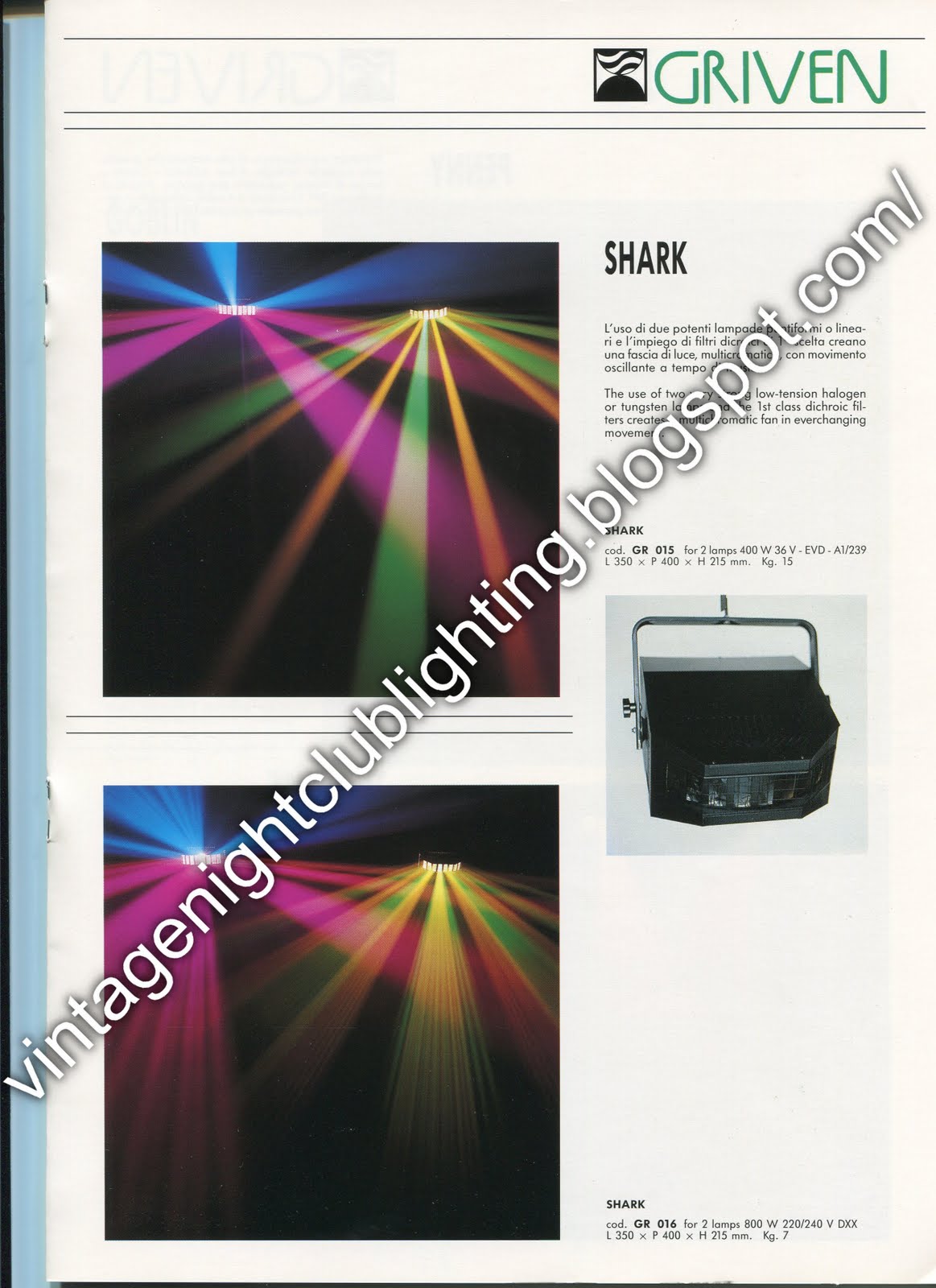 Vintage Night Club Lighting: Griven Catalogues