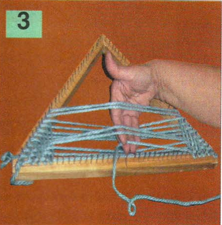 Como hacer un telar triangular poncho - Imagui