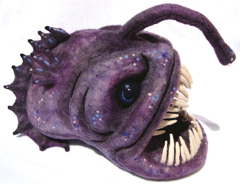 Got inspired from a felted anglerfish I found on pinterest. : r ...