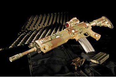 collection of variety guns: SIG Sauer 556 Assault Rifle