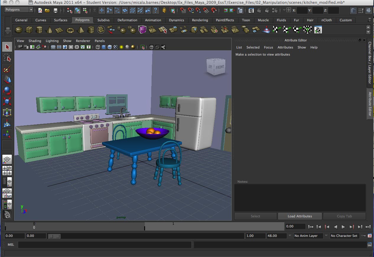 3D Modeling Class Progress: learning slowly but surely!