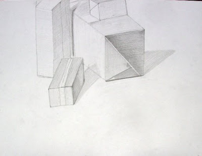 highschoolart: Still-Life Boxes High School Art Drawing