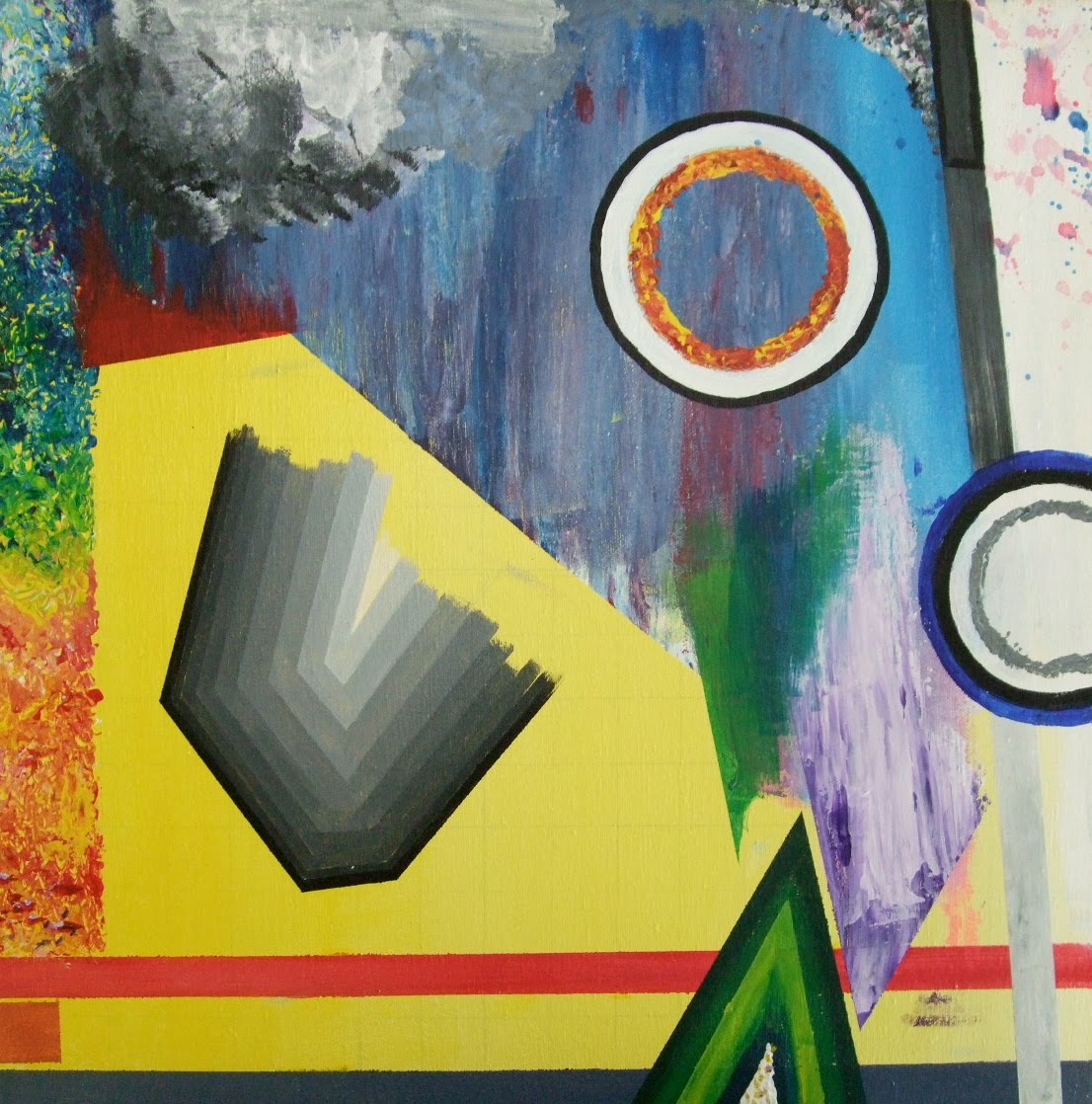 highschoolart: Non-Objective Abstraction Acrylic Painting HIgh School Art