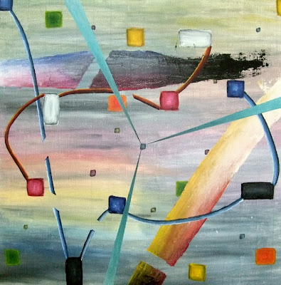 highschoolart: Non-Objective Abstraction Acrylic Painting HIgh School Art