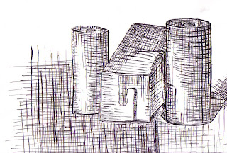 highschoolart: Pen & Ink Cross-Hatching Still Life High School Art