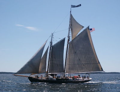 Maine Coast Windjamming: Windjammer Nathaniel Bowditch Under Way