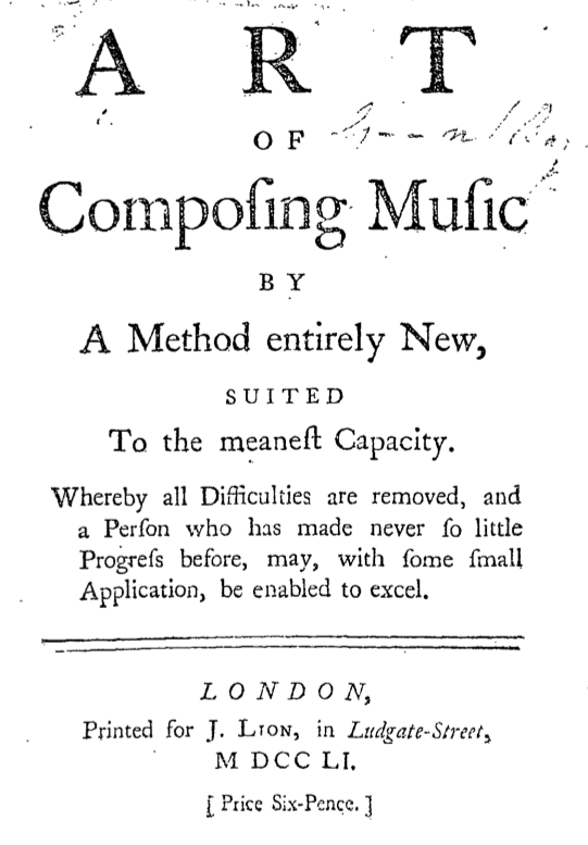 Musical Assumptions: The Art of Composing Music by a Method entirely New