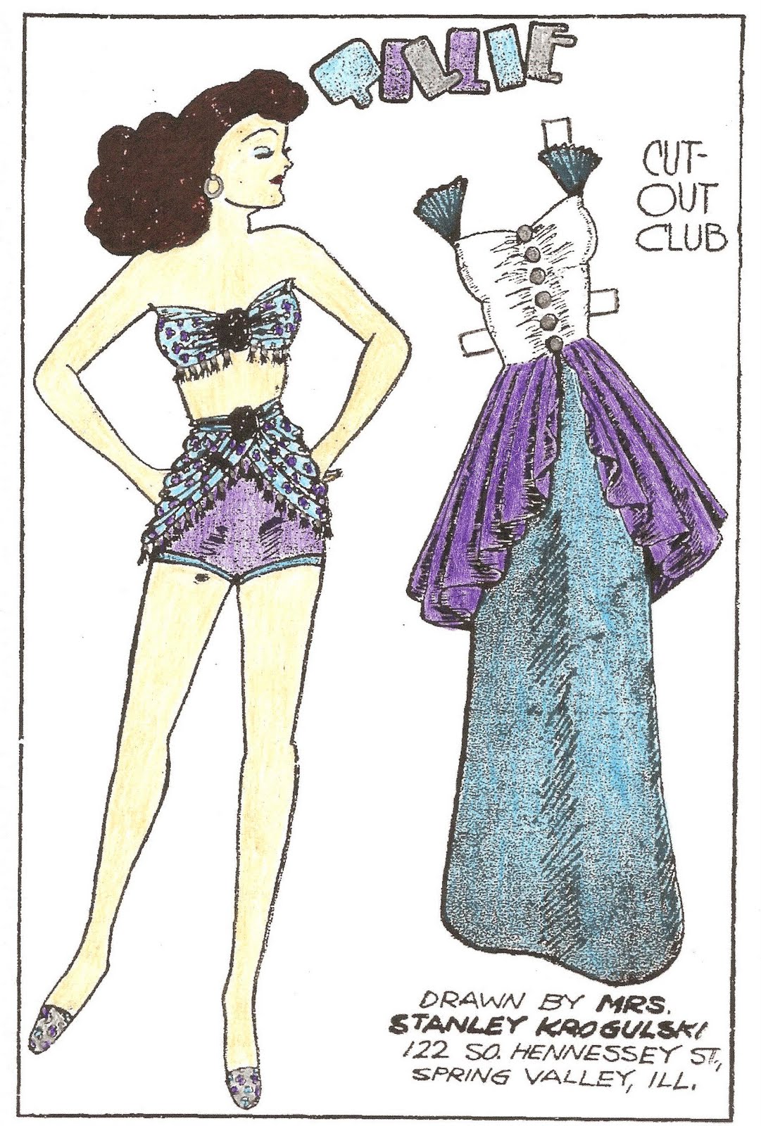 Mostly Paper Dolls Tillie The Toiler Comic Strip Paper Dolls 1950