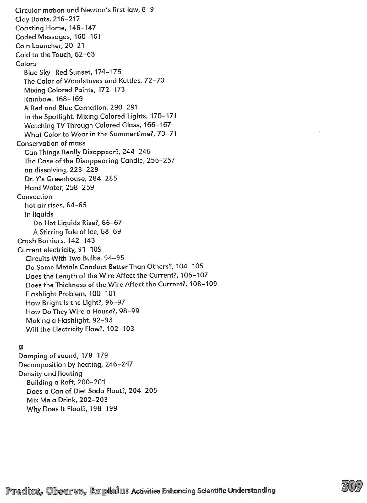 B&H's Resources: Predict, Observe, Explain