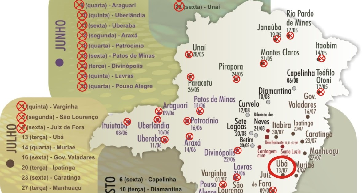 Ministério Público Itinerante de Minas Gerais: Clique no mapa e veja ...