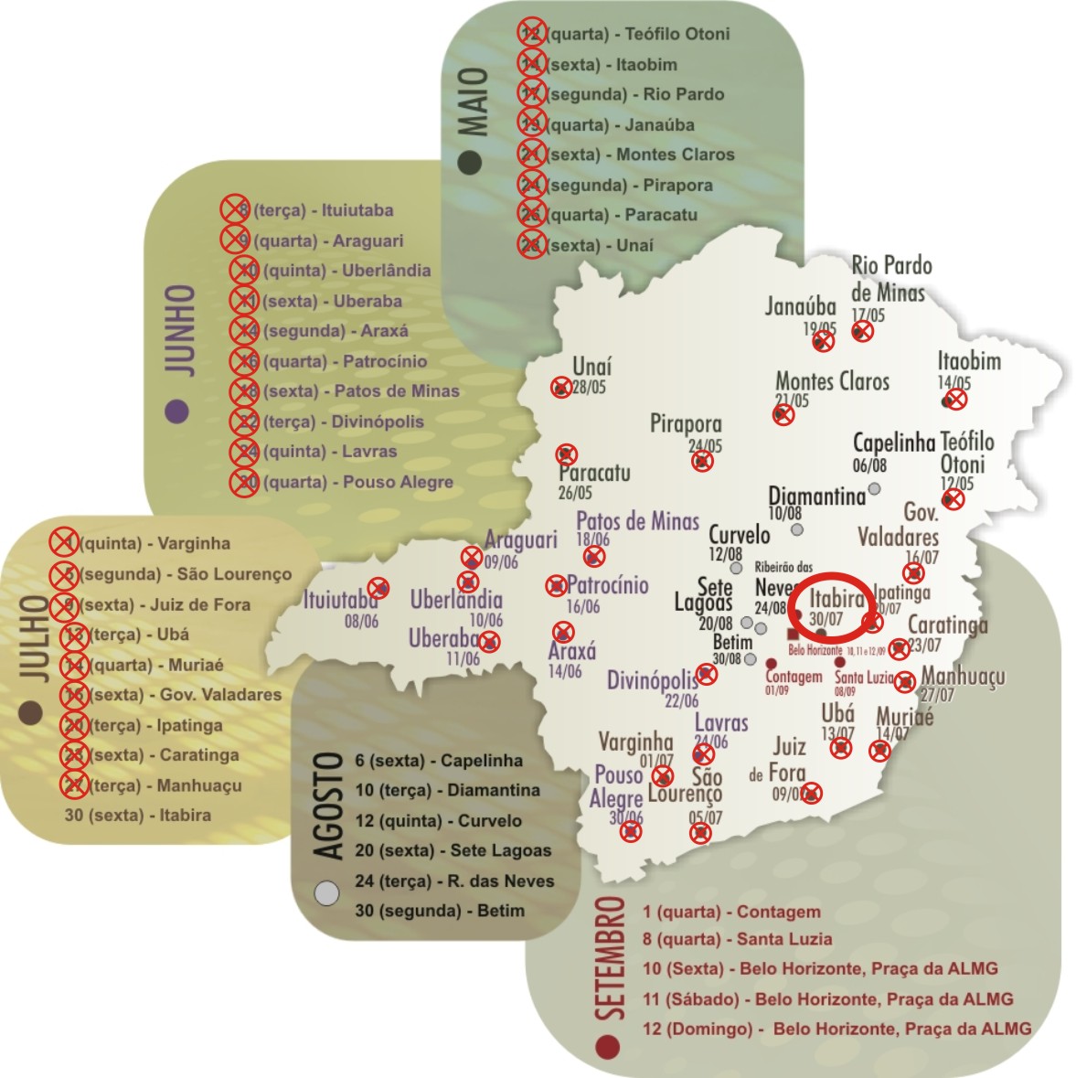 Ministério Público Itinerante de Minas Gerais: Clique no mapa e veja ...