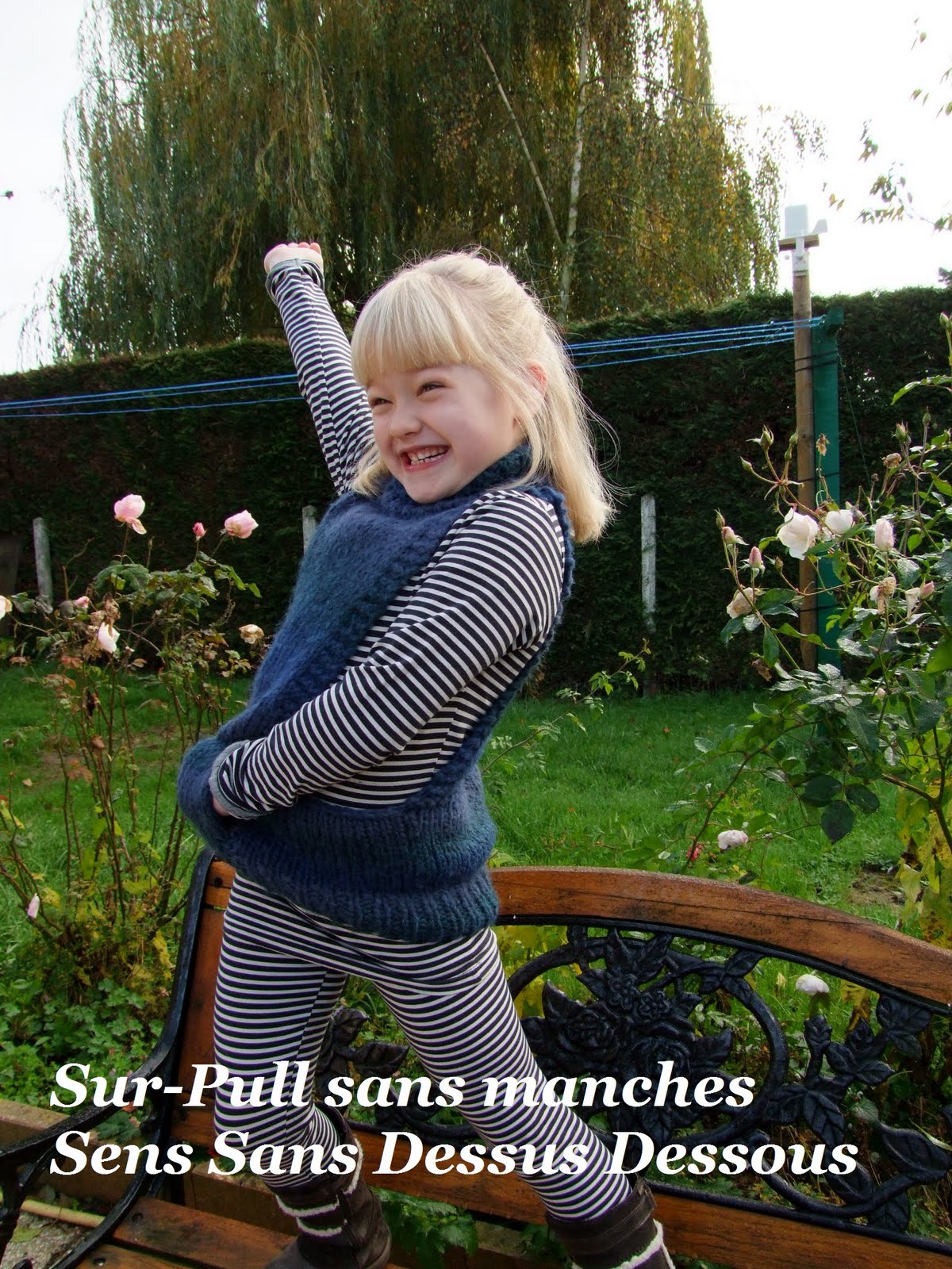 Sens sans dessus dessous: Tricot: Sur-pull sans manches Phildar 8 ans N ...