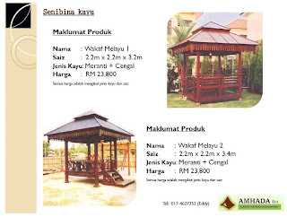 seni pertukangan kayu: wakaf,pondok,pergola untuk ditempah.....