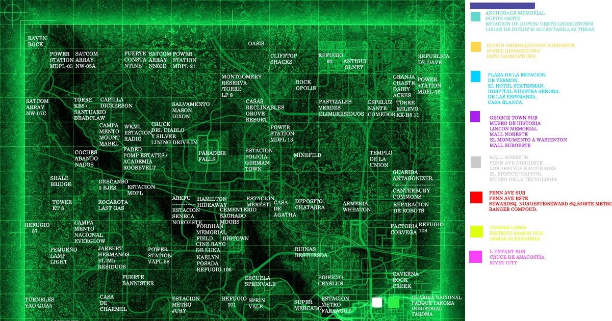 REINOS OLVIDADOS: MAPA FALLOUT 3 ESPAÑOL