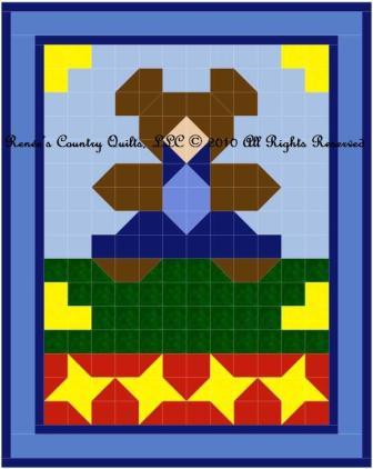 Renée's Country Quilts LLC: New Patterns Boy and Girl Teddy Bear Baby Quilt