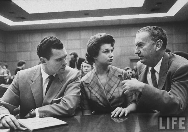 THE MANY FACES OF CAROLE TREGOFF PAPPA: Carole Tregoff (center) with ...