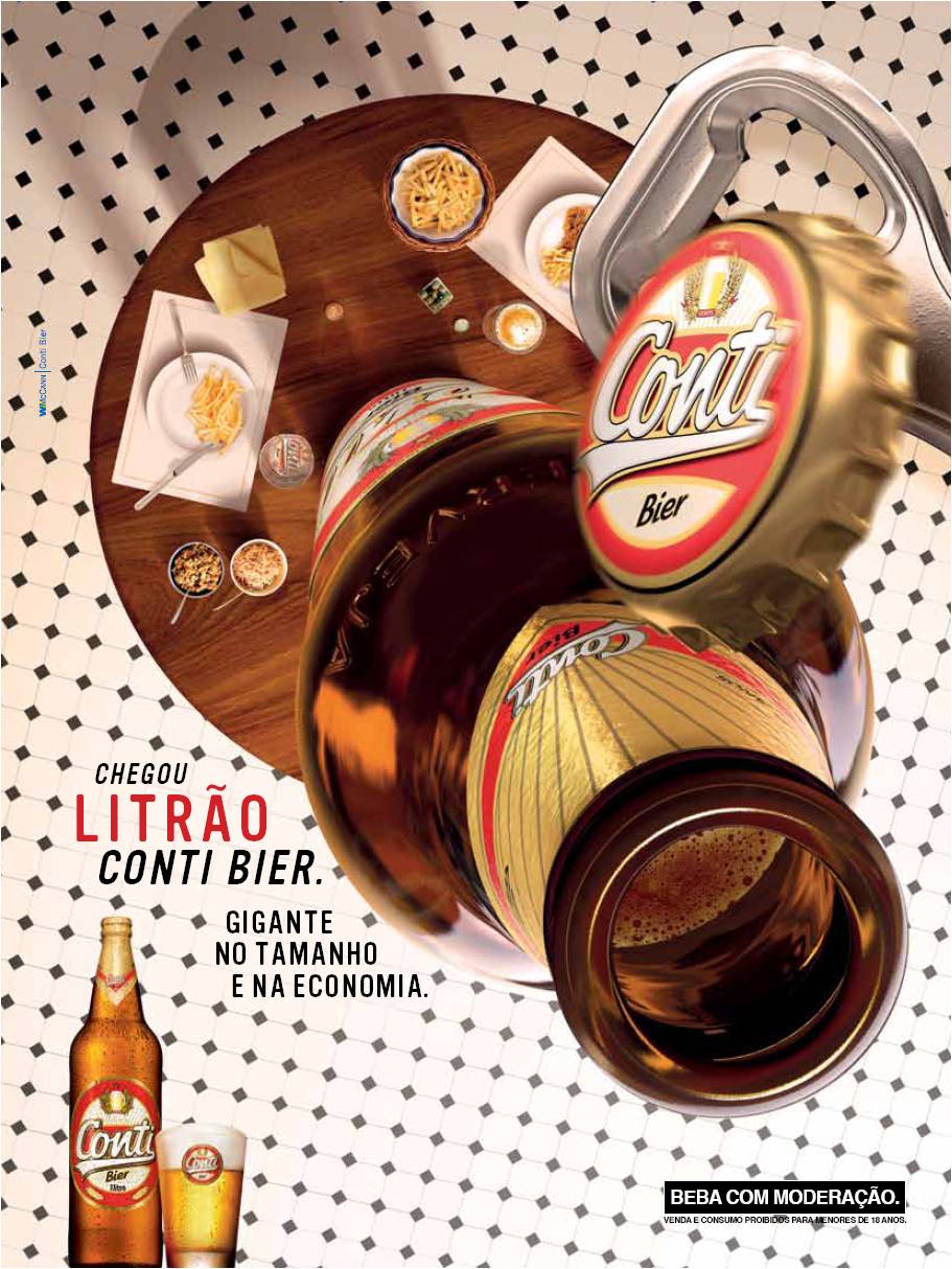 DESIGN INFORMA: Conti Bier faz campanha para o lançamento do Litrão