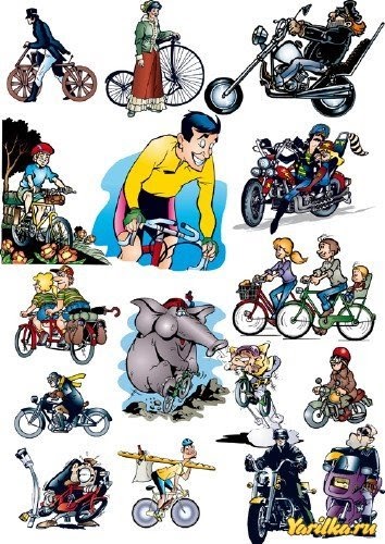 Un Poco De Todo Vectores De Bicicletas Y Motocicletas