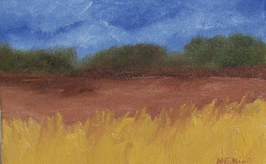 Monica Fallini daily paintings: Country - abstract landscape - April 9th.