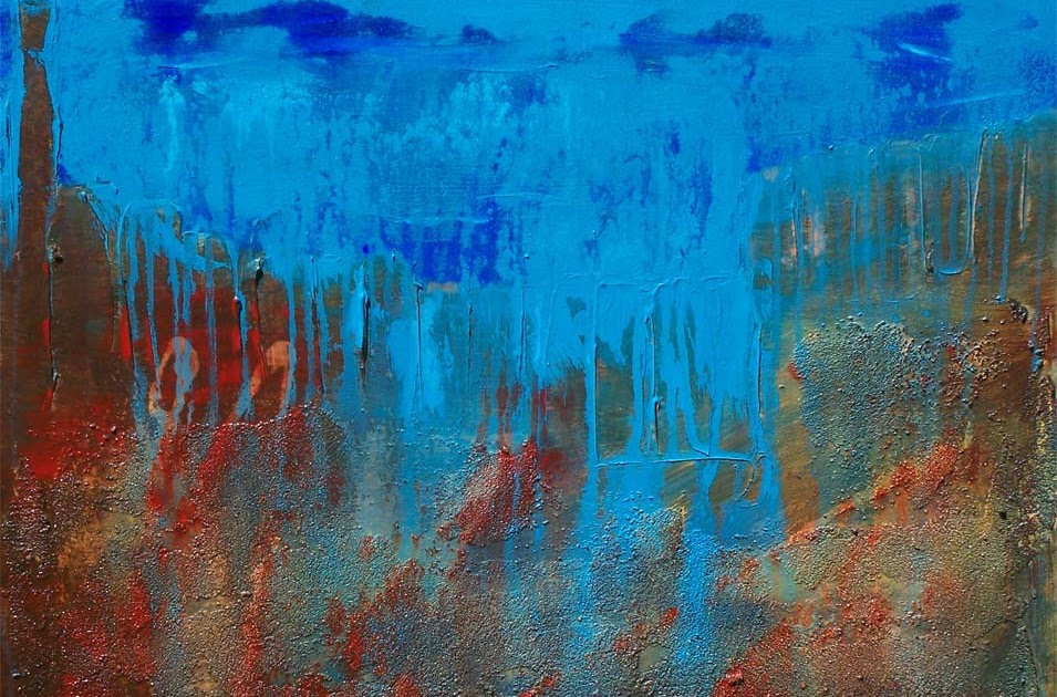 Paintings by Monica Fallini: Red poppies abstract seascapes modern art ...