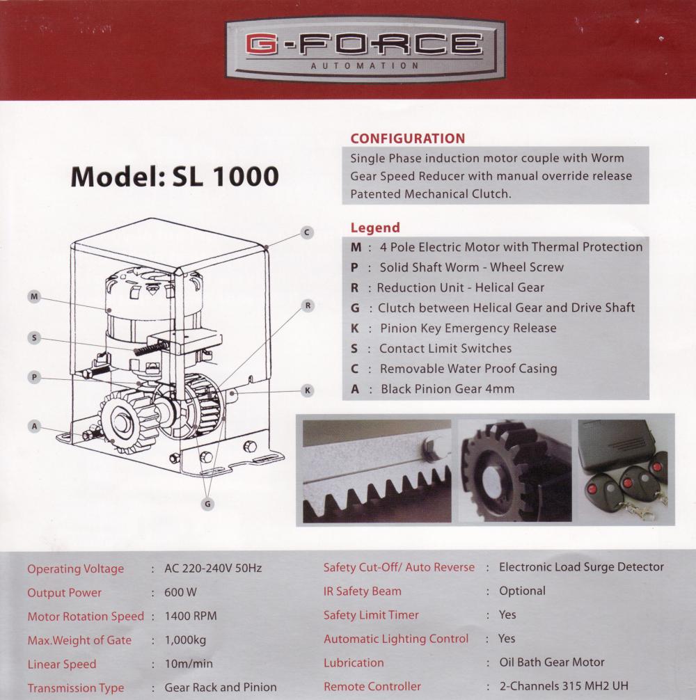 .: G-FORCE (sliding type AC motor)